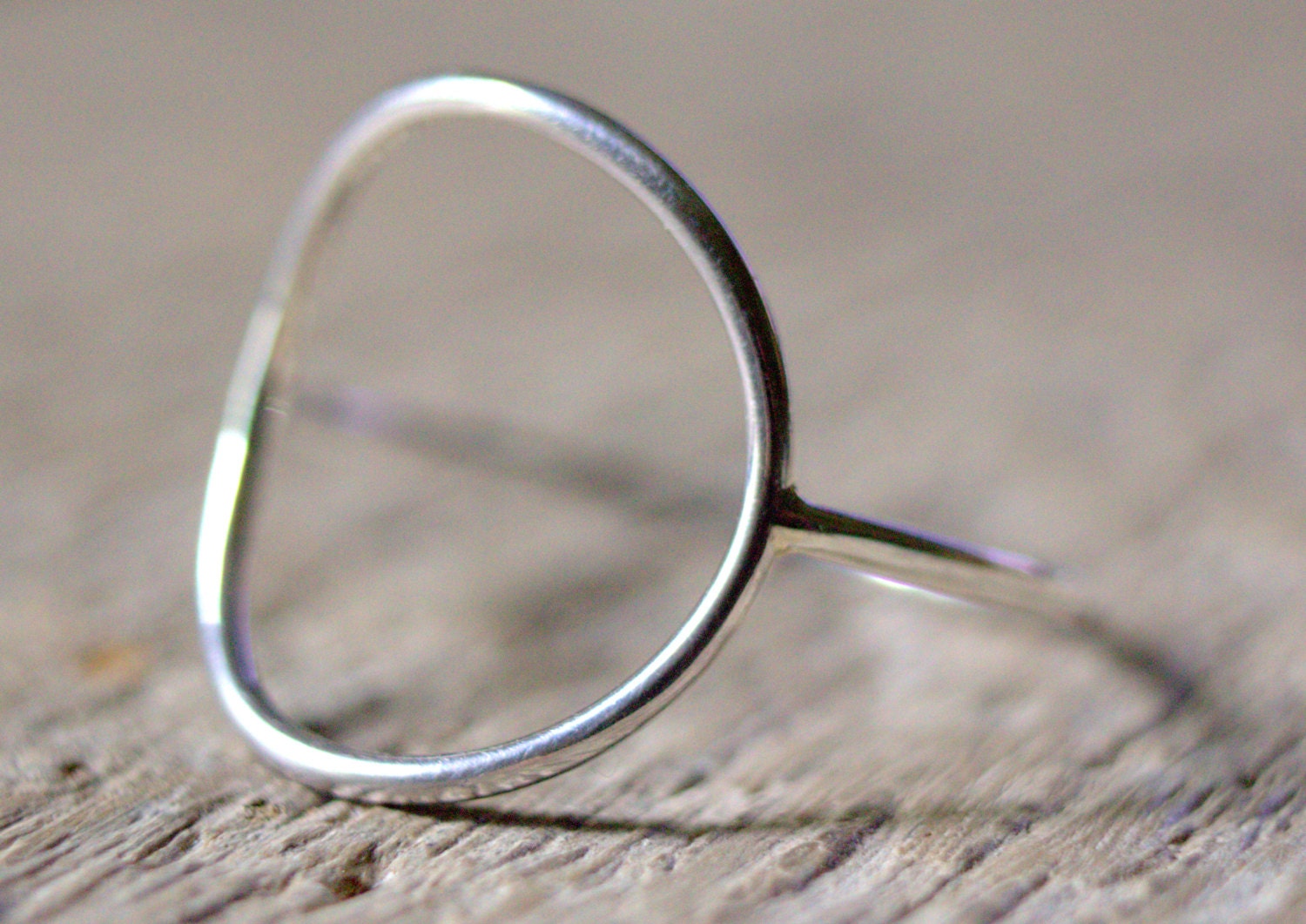 Open Circle Ring Minimalist Ring Silver Circle Ring - Etsy