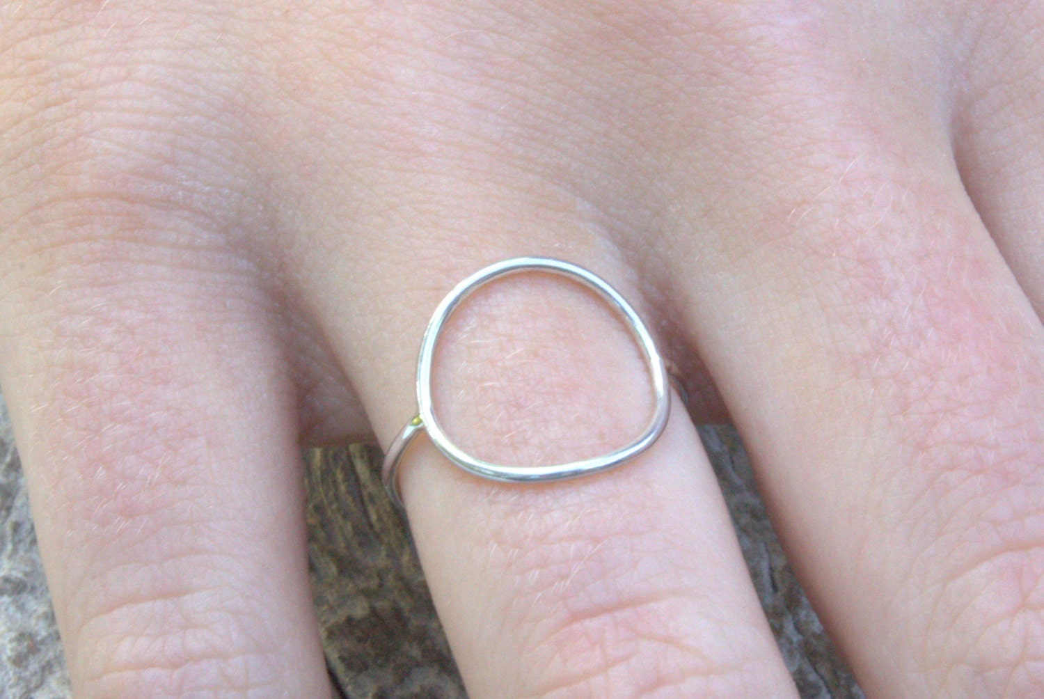 Open Circle Ring Minimalist Ring Silver Circle Ring - Etsy