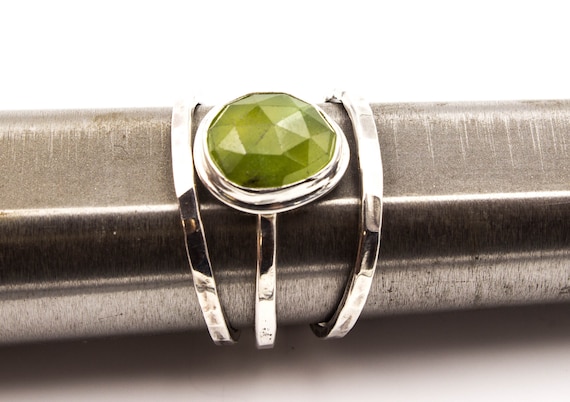 Vesuvianite Gemstone Ring Boho Statement Ring Simple Dainty | Etsy