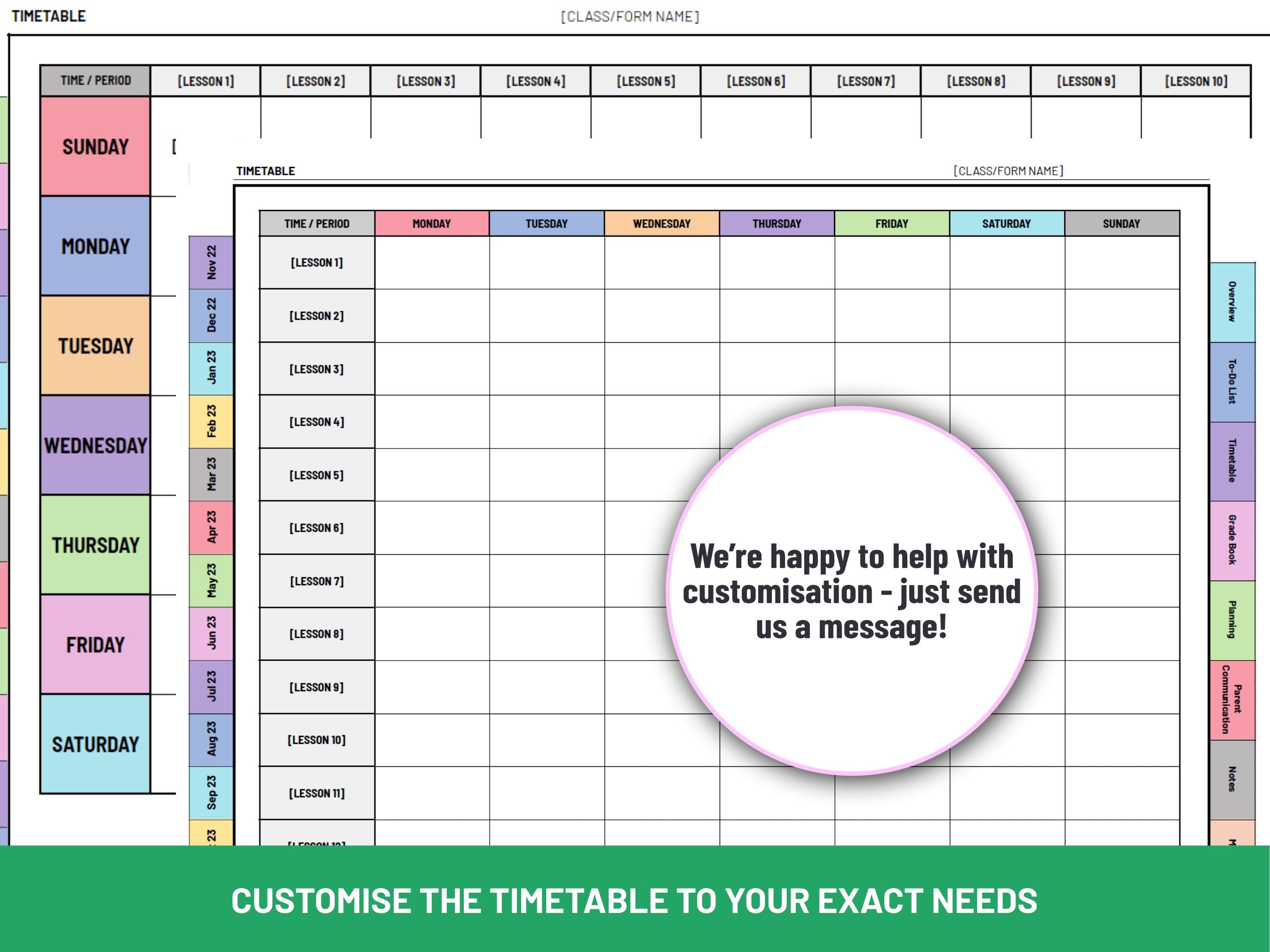 Editable Teacher Lesson Planner | Google Sheets, Yearly Updates ...