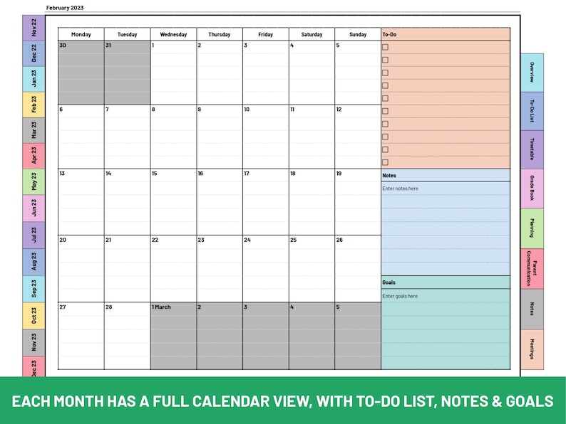 Editable Teacher Lesson Planner | Google Sheets, Yearly Updates ...