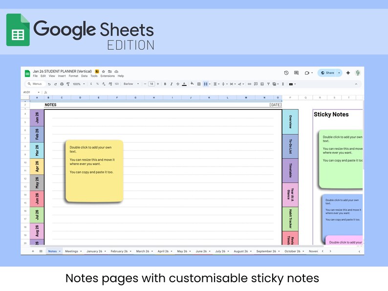 Ultimate Editable Student Planner (google Sheets) | 2026 and Beyond ...