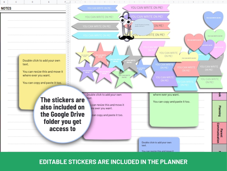 Fully Editable Teacher Planner | Google Sheets, Lesson Planning ...
