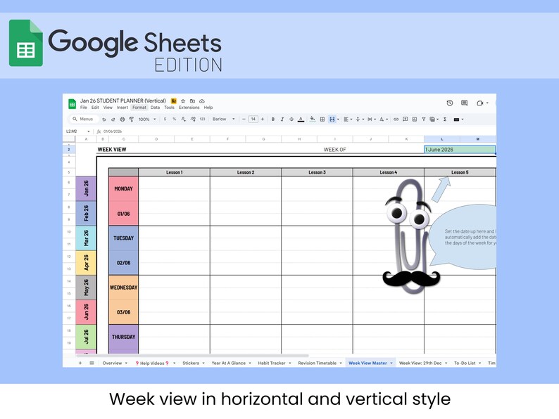 Ultimate Editable Student Planner (google Sheets) | 2026 and Beyond ...
