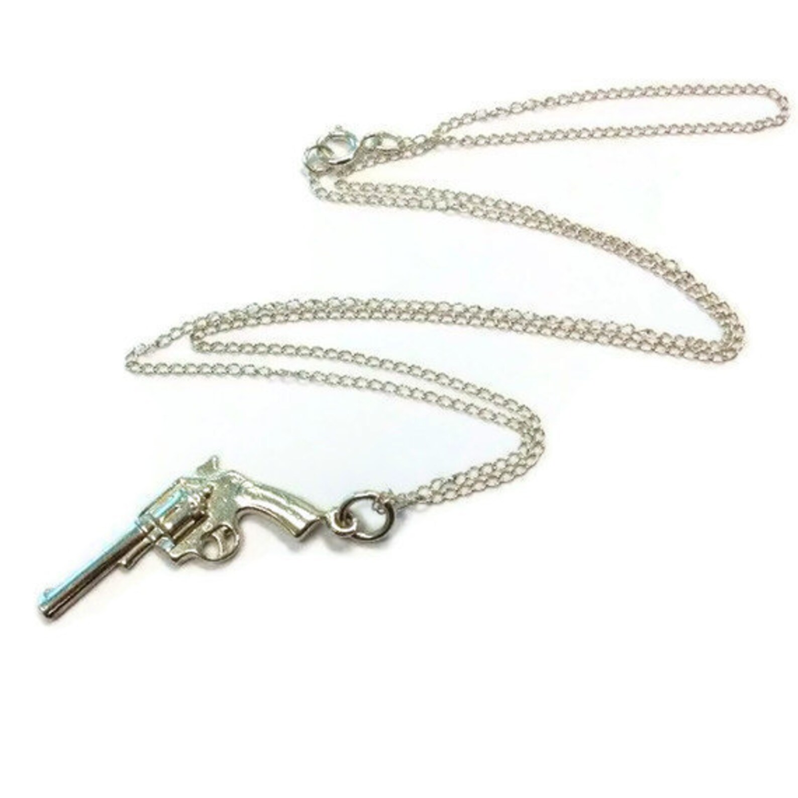 Gun Necklace Sterling Silver Jewellery 925 Pistol | Etsy