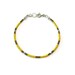 Thin Yellow Bracelet - Sterling Silver Jewelry Yellow and Tan Beaded ...