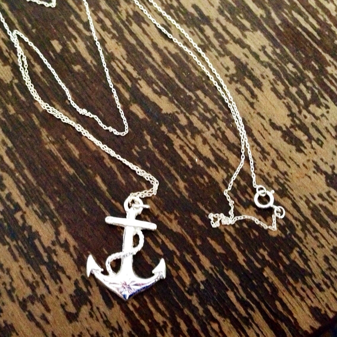 Anchor Necklace Anchor Jewelry Sterling Silver Jewellery | Etsy
