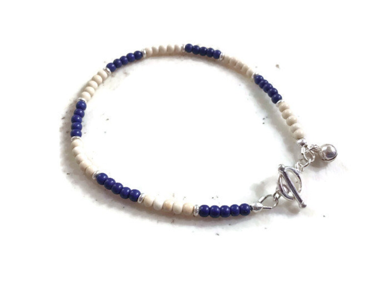 Navy Blue Bracelet Sterling Silver Jewelry Gemstone | Etsy