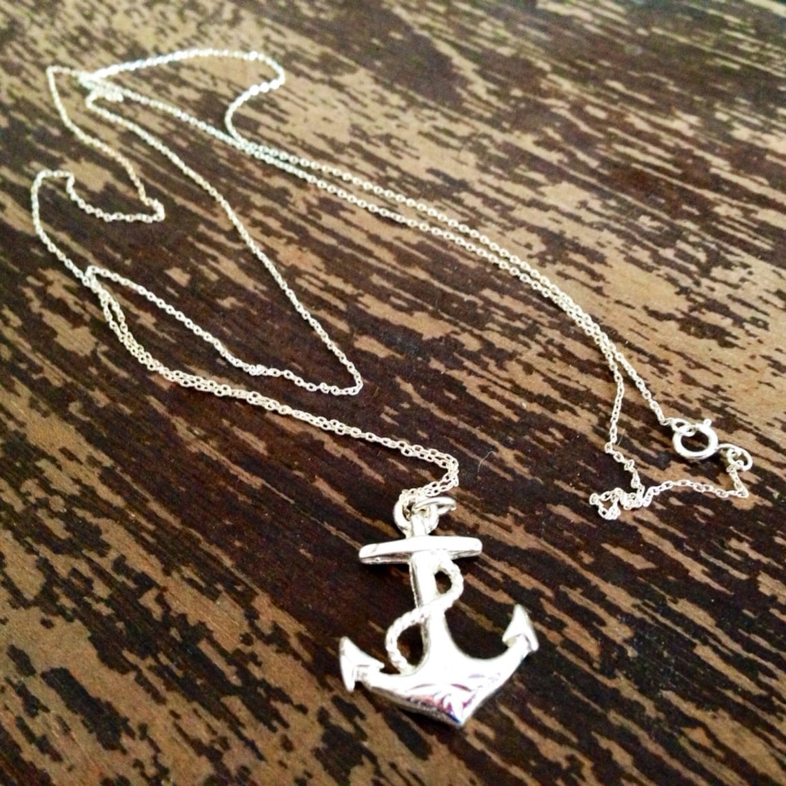 Anchor Necklace Anchor Jewelry Sterling Silver Jewellery | Etsy