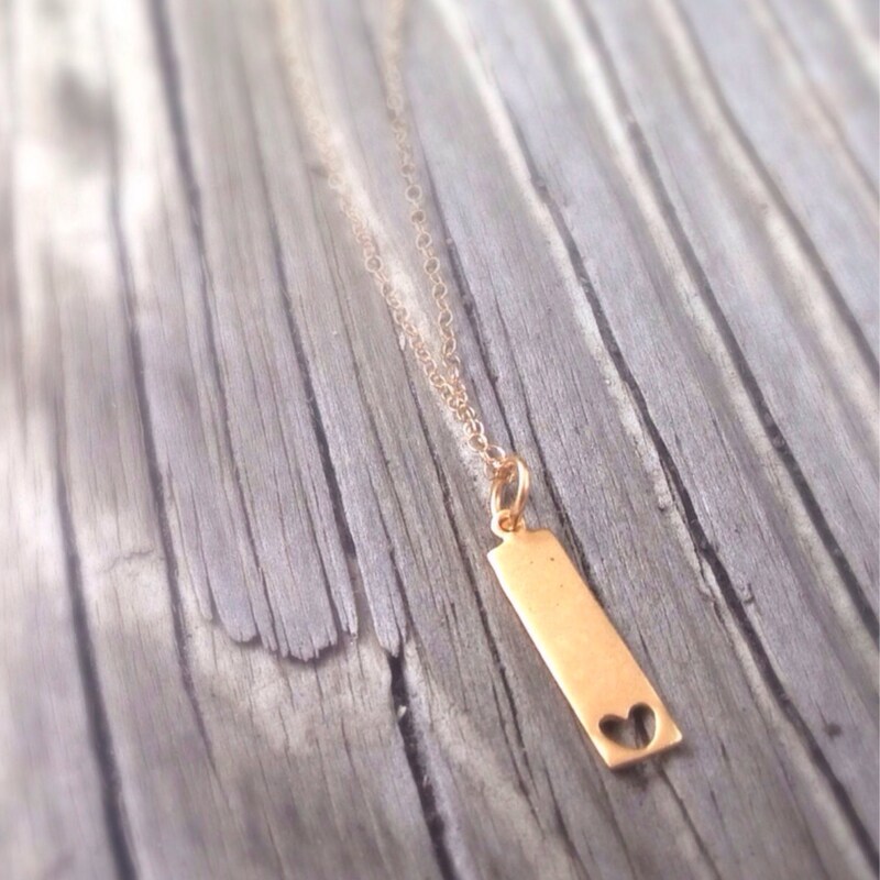 Flat Bar Necklace - Etsy