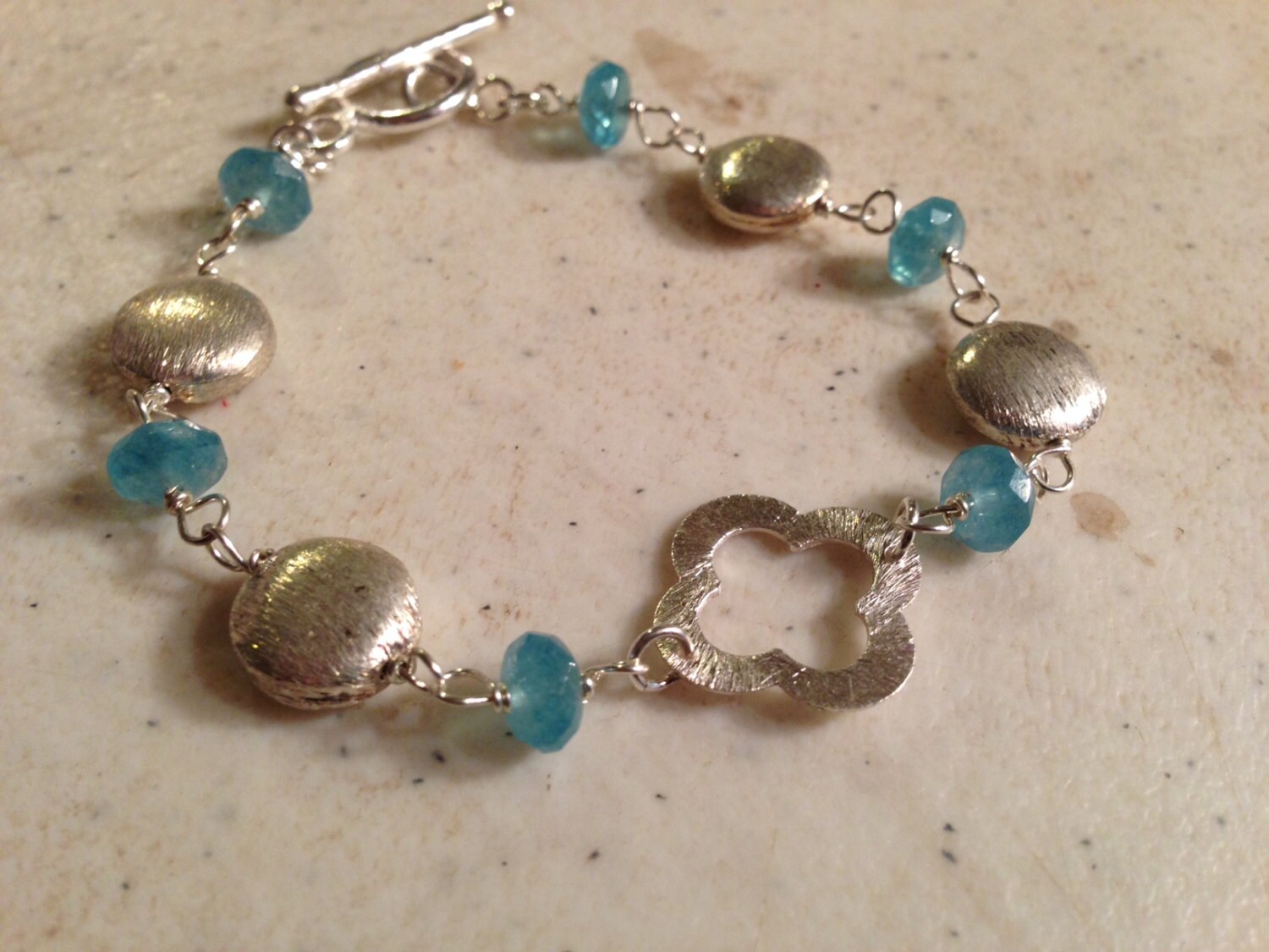Blue Bracelet Sterling Silver Jewelry Quartz Gemstone | Etsy