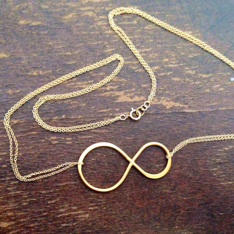 Infinity Necklace Gold Vermeil Everyday Jewellery - Etsy