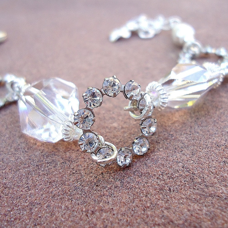 Sterling Silver Crystal Bracelet, Bridal Sparkle Jewelry - Etsy