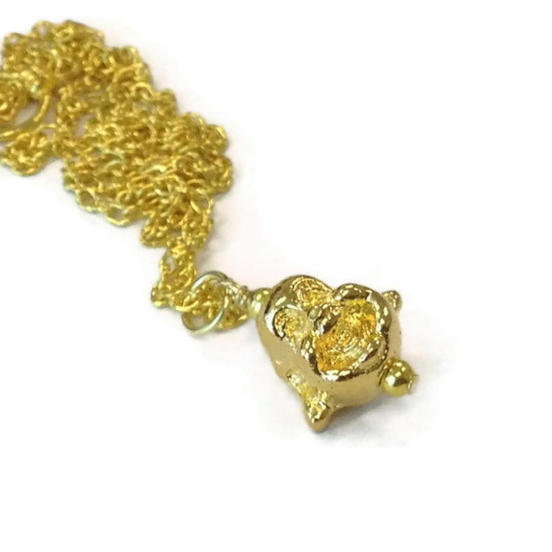 Buddha Necklace Chinese Jewelry Happy Buddha Yellow Gold Chain ...