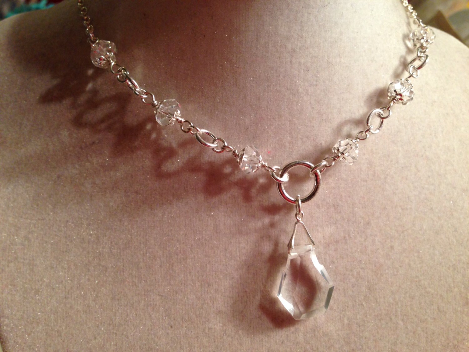 Crystal Quartz Necklace Wedding Necklace Sterling Silver | Etsy