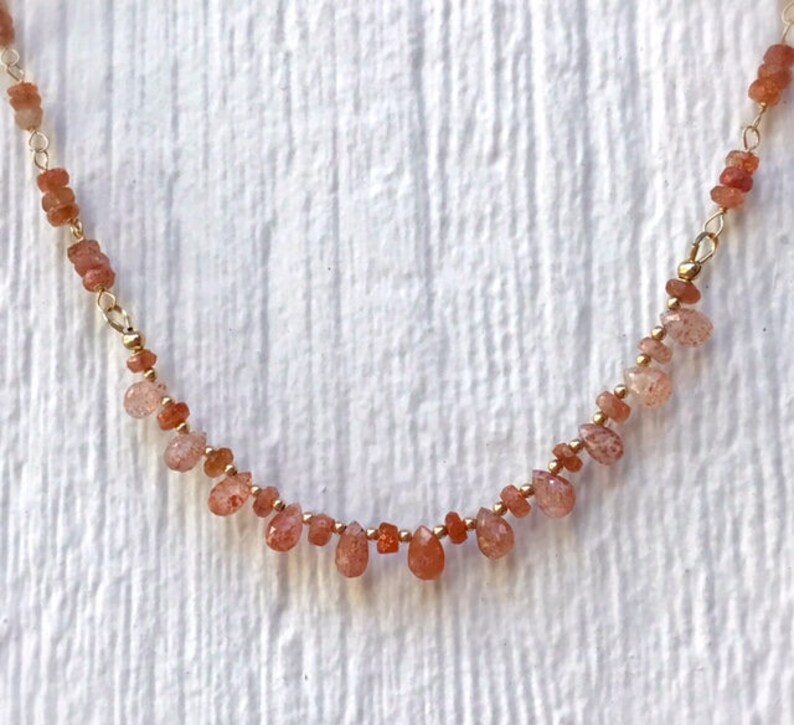 Collar naranja Joyas de piedra preciosa de piedra preciosa - Etsy España