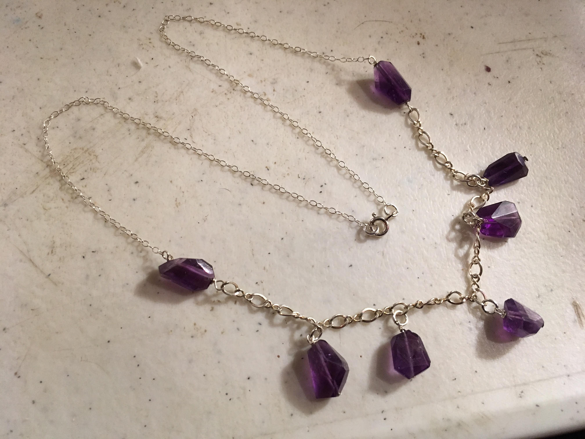 Amethyst Necklace February Birthstone Purple Jewelry | Etsy