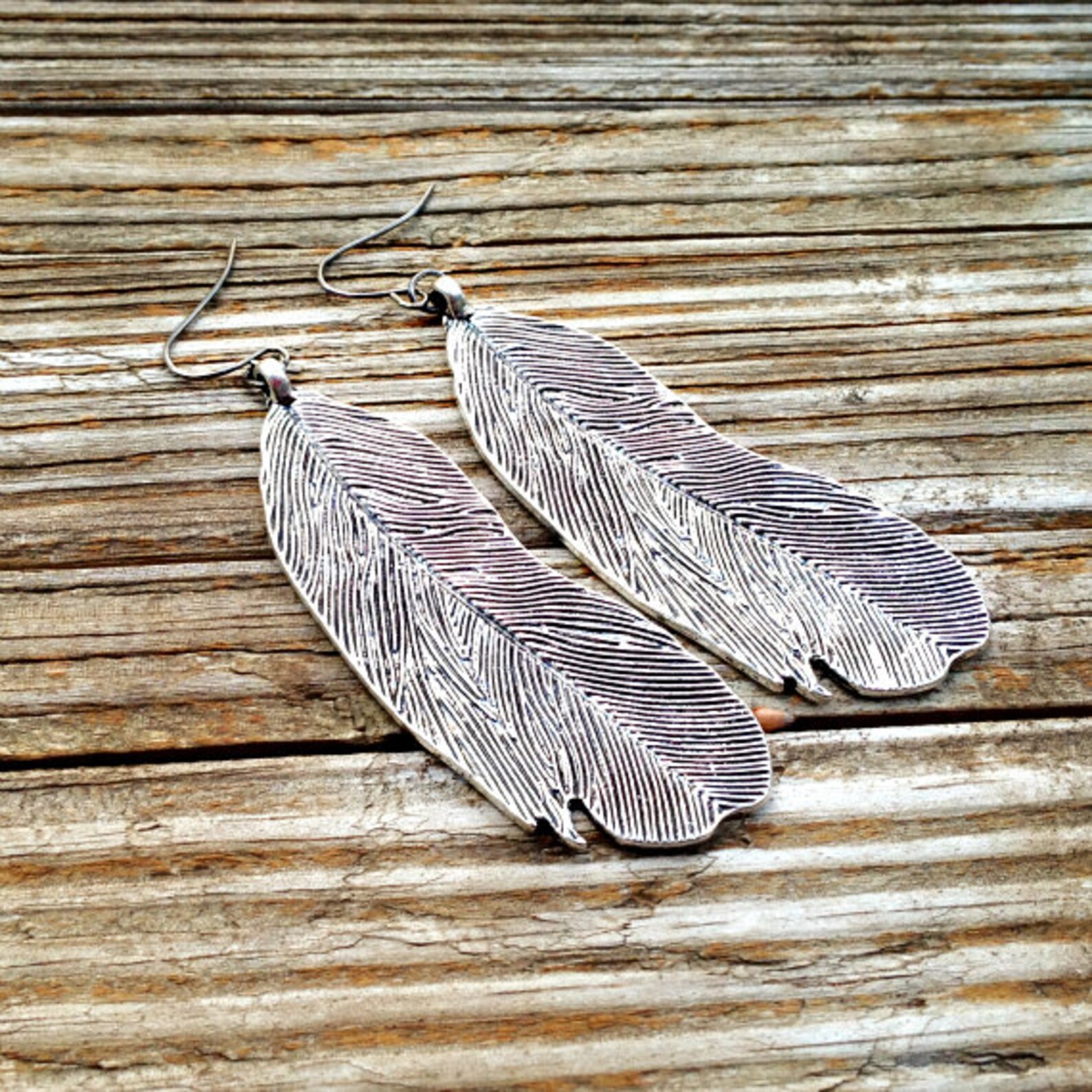 Feather Earrings Silver Native American Jewelry - Etsy