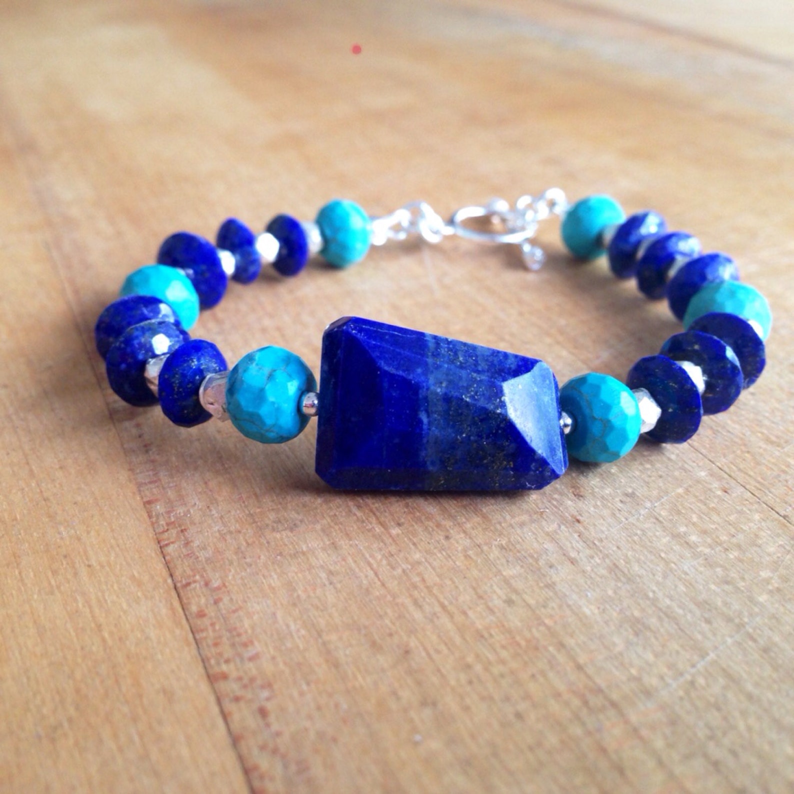 Lapis Bracelet - Turquoise Jewelry - Sterling Silver Jewelry - Lapis ...