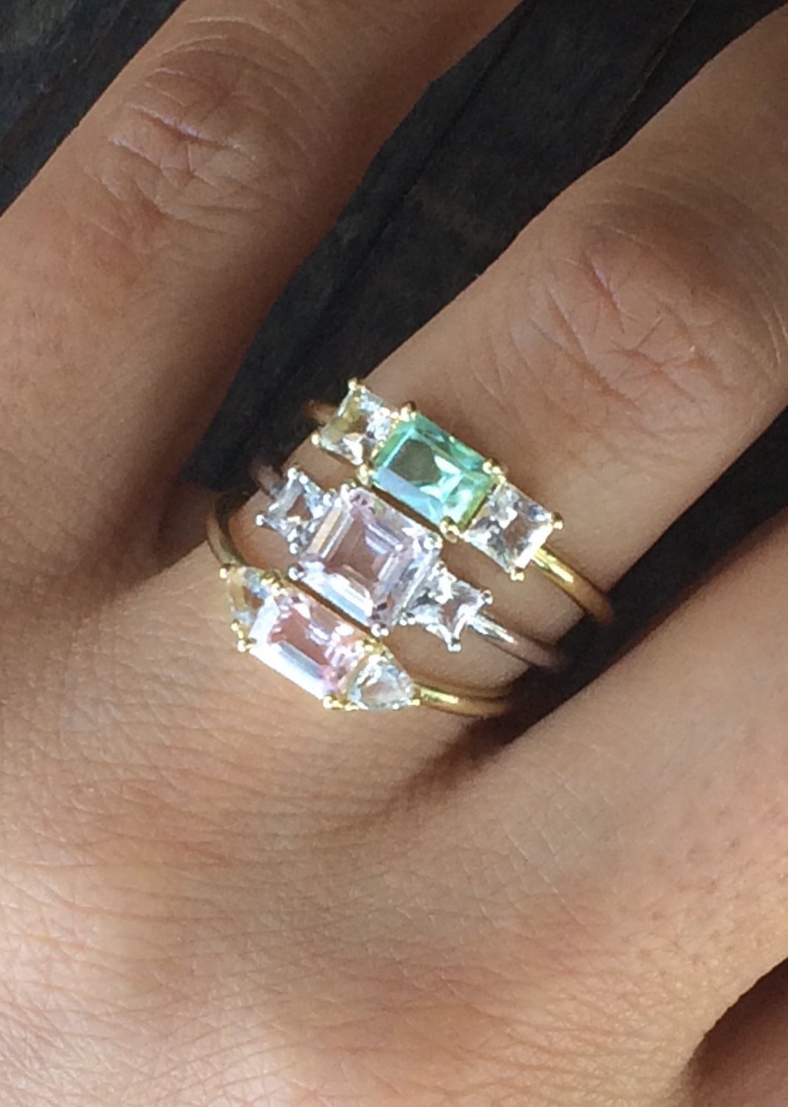 Untreated Pink Sapphire and Phenakite Engagement Ring in Solid | Etsy