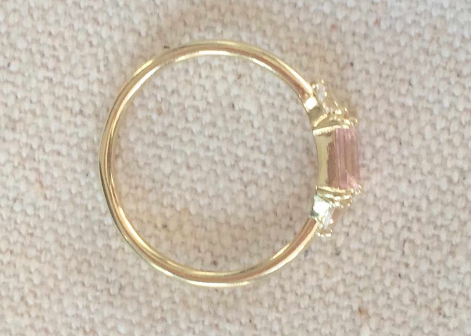 Untreated Pink Sapphire and Phenakite Engagement Ring in Solid | Etsy