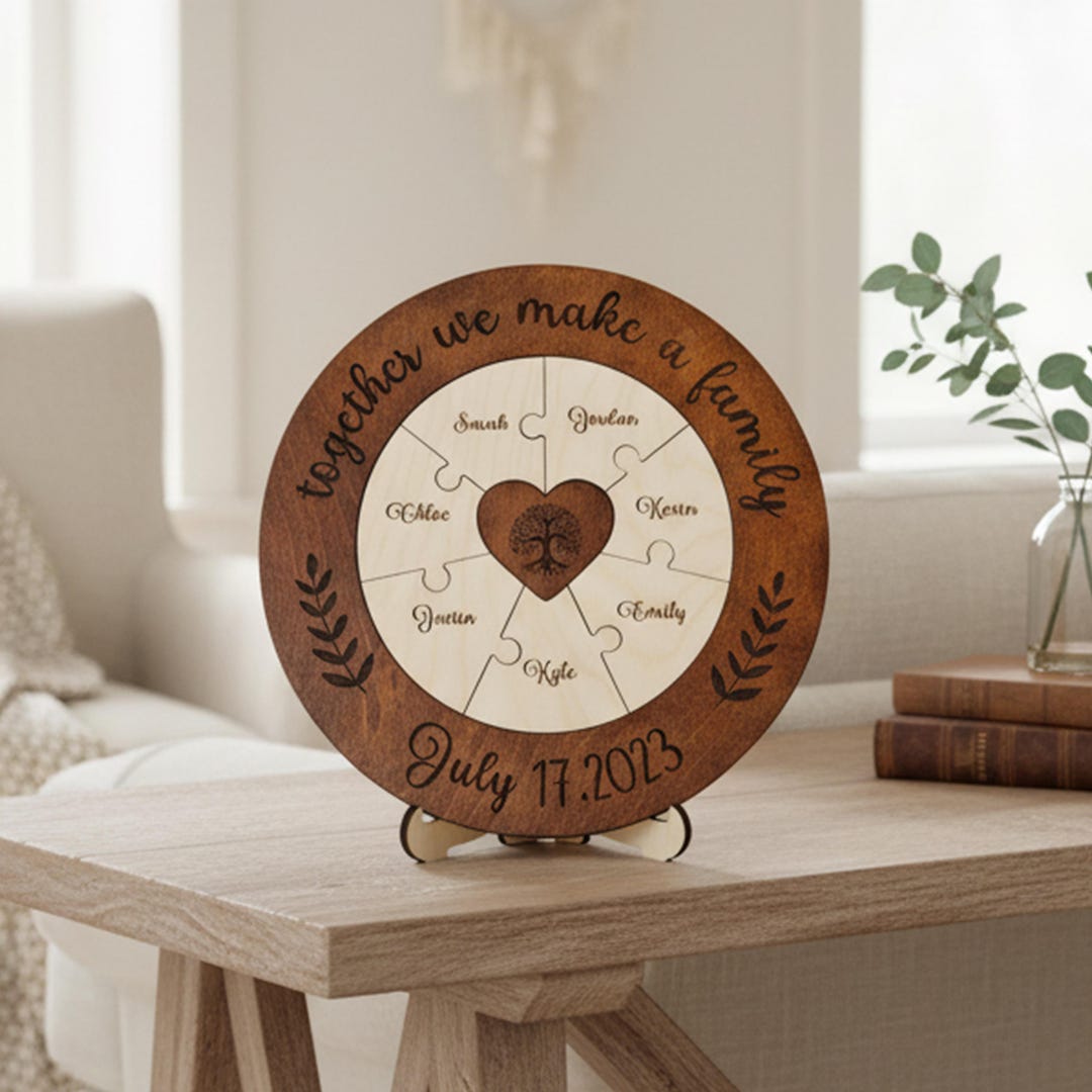 Personalized Family Wooden Puzzle: Unity Wedding Keepsake - Etsy