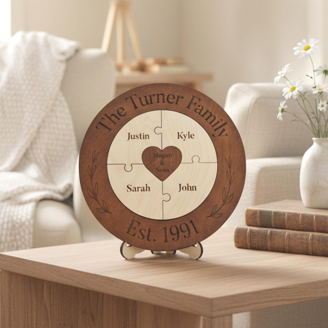 Personalized Family Wooden Puzzle: Unity Wedding Keepsake - Etsy