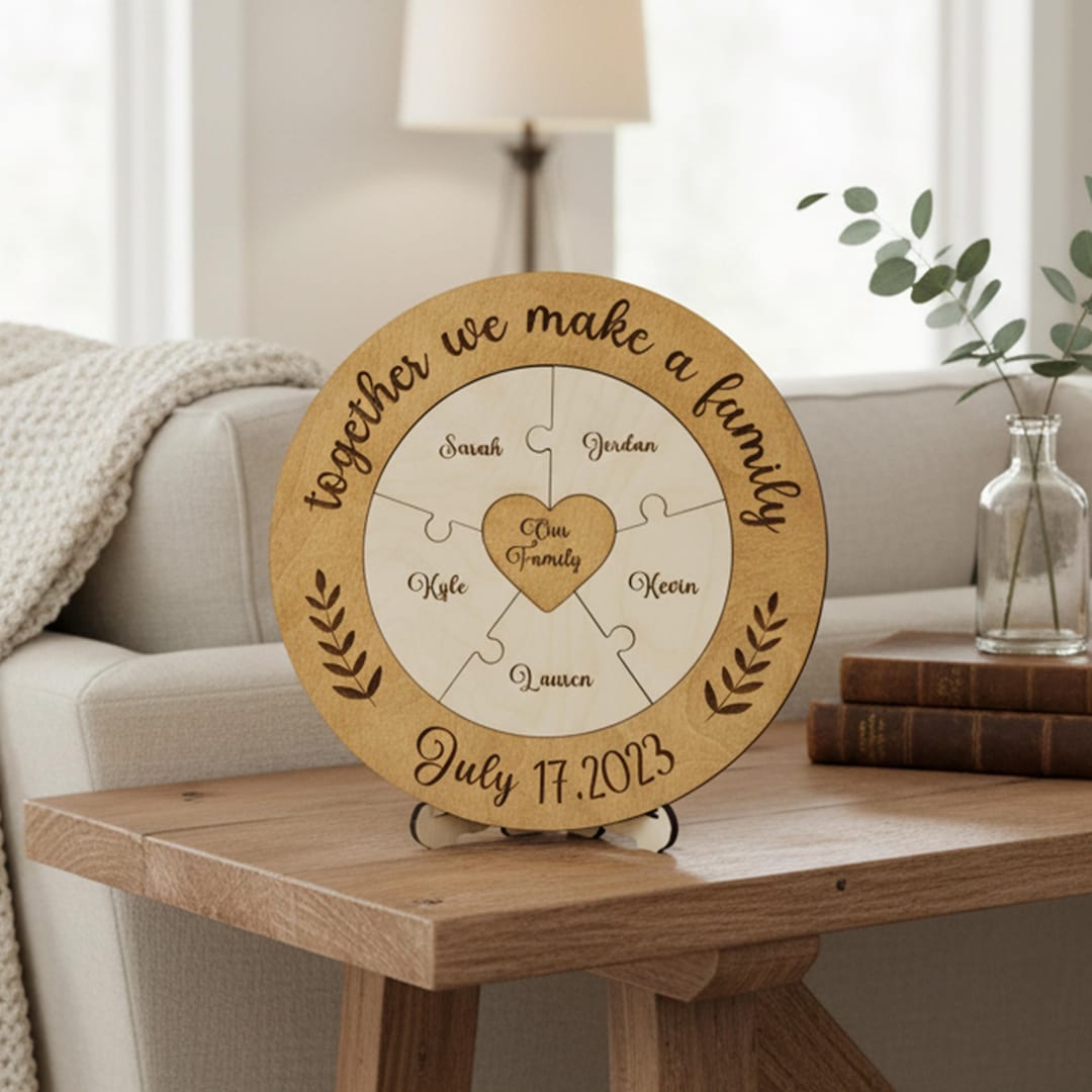 Personalized Family Wooden Puzzle: Unity Wedding Keepsake - Etsy