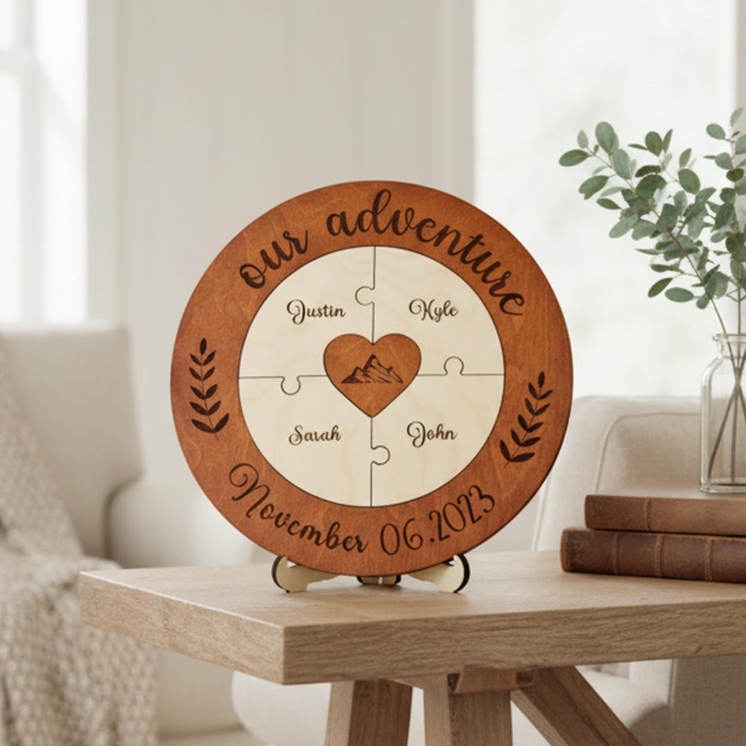 Personalized Family Wooden Puzzle: Unity Wedding Keepsake - Etsy