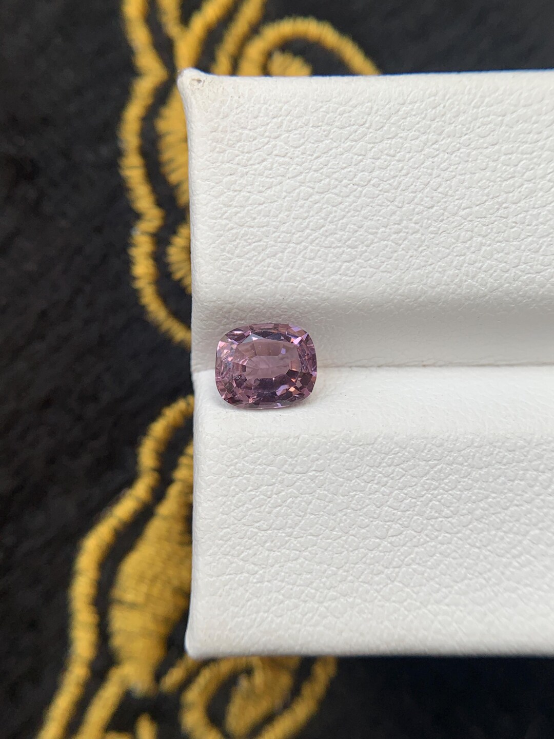 Pinkish Peach Spinel, Untreated Cushion Cut Gemstone (0.85 Cts, 5x6x5 ...