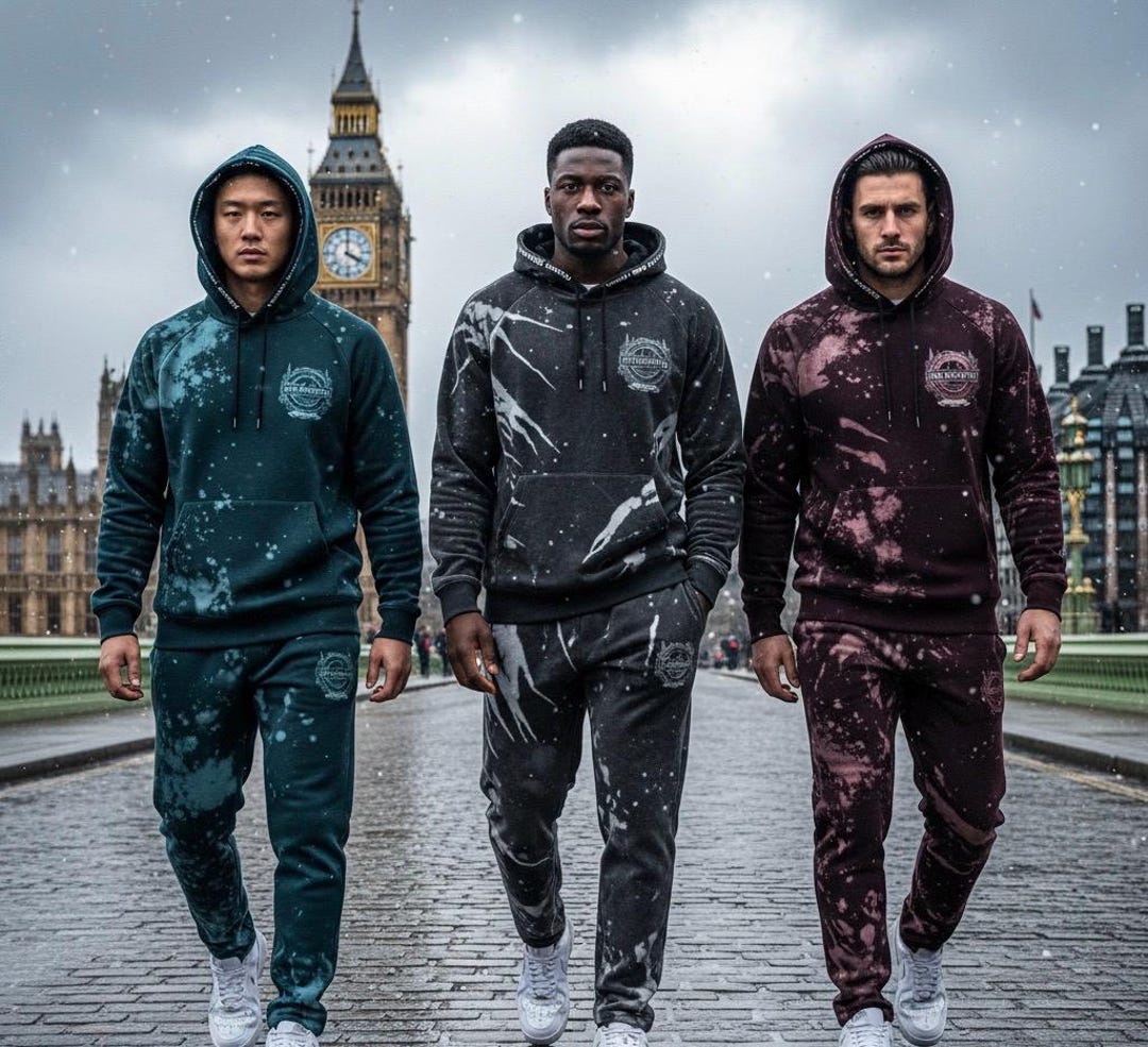 Men’s Custom Tracksuit Bleach Stain Plus Various Colours - Etsy