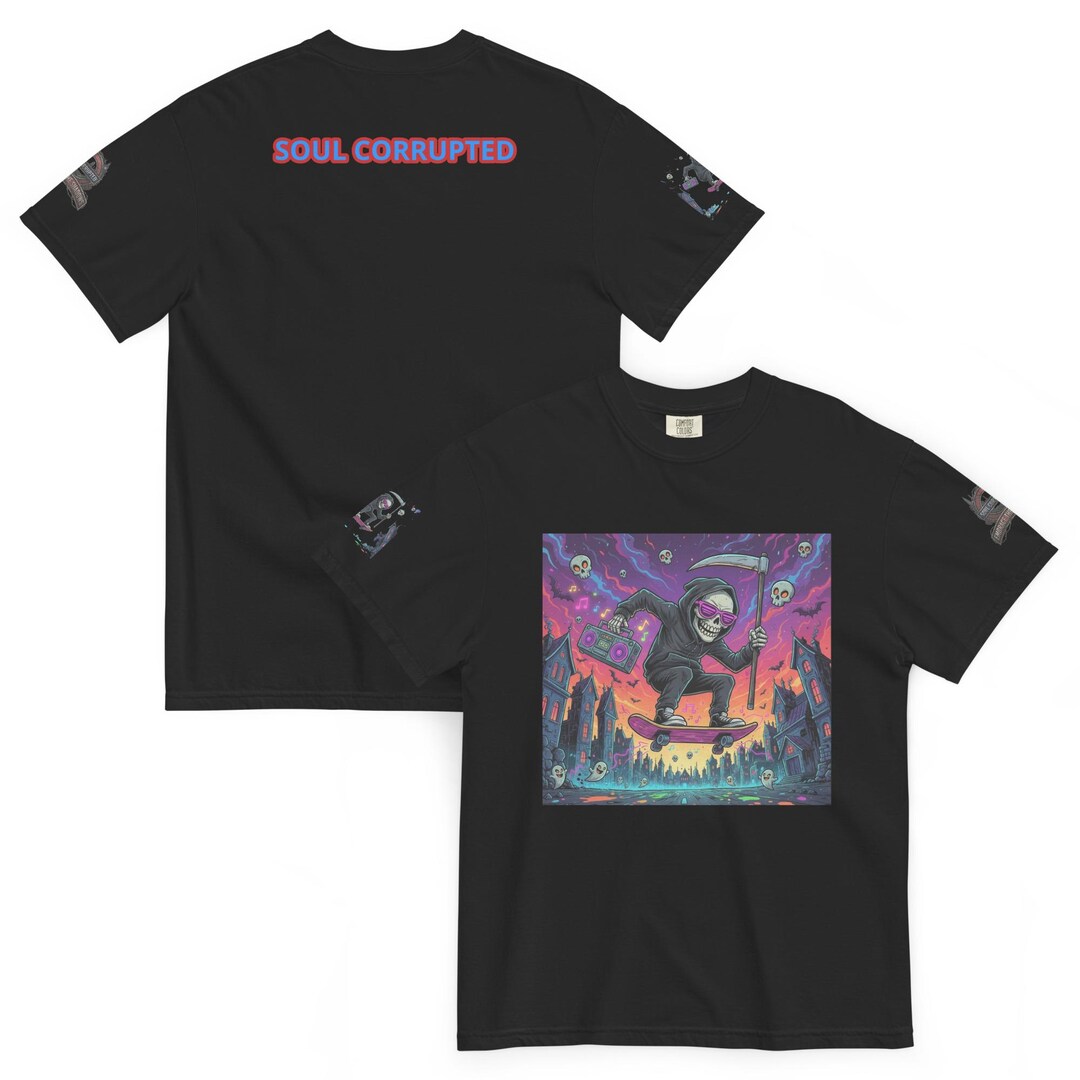 Soul Corrupted Skater Reaper T-shirt - Retro 90s - Etsy