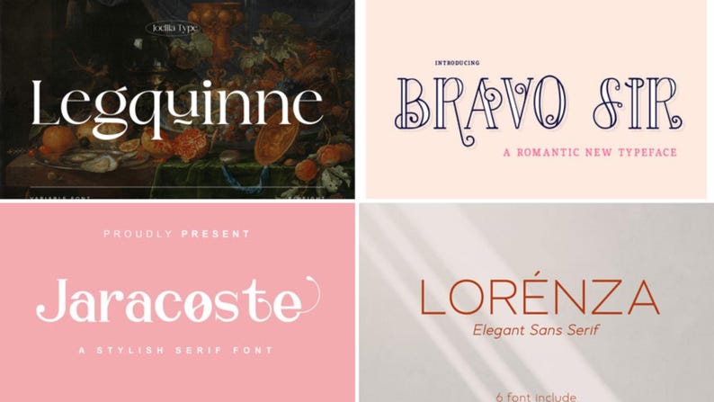 100 Elegant Fonts Bundle: Serif, Sans Serif, Logo & Branding (OTF, TTF ...