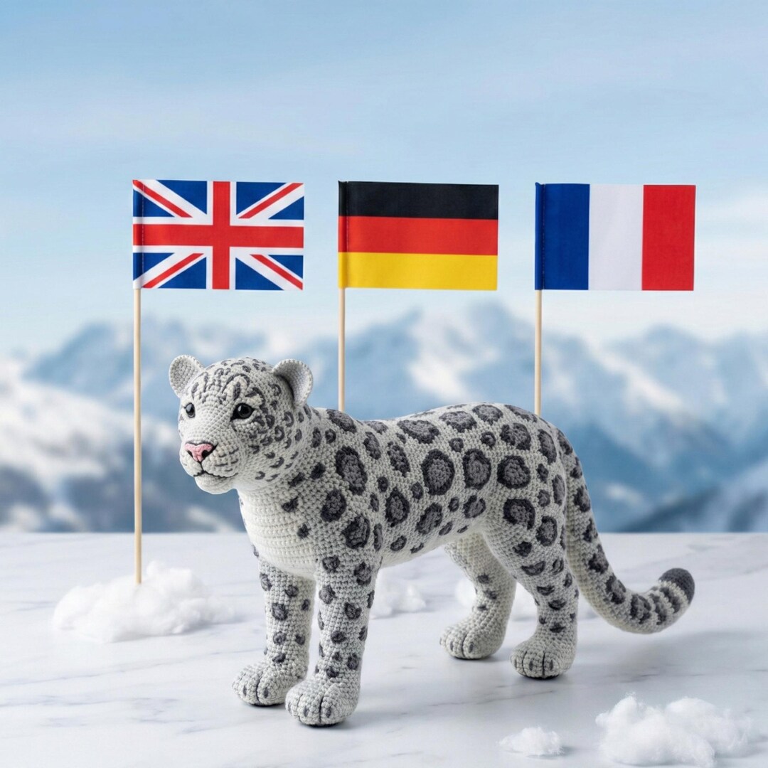 Realistic Snow Leopard Amigurumi Crochet Pattern: Advanced Standing ...