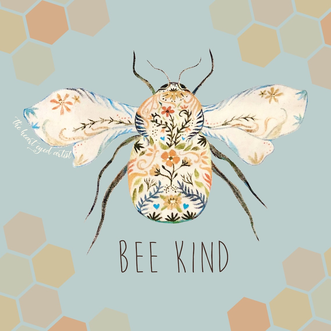 Bee Kind Art Print Choose to Bee Kind Digital Download - Etsy UK