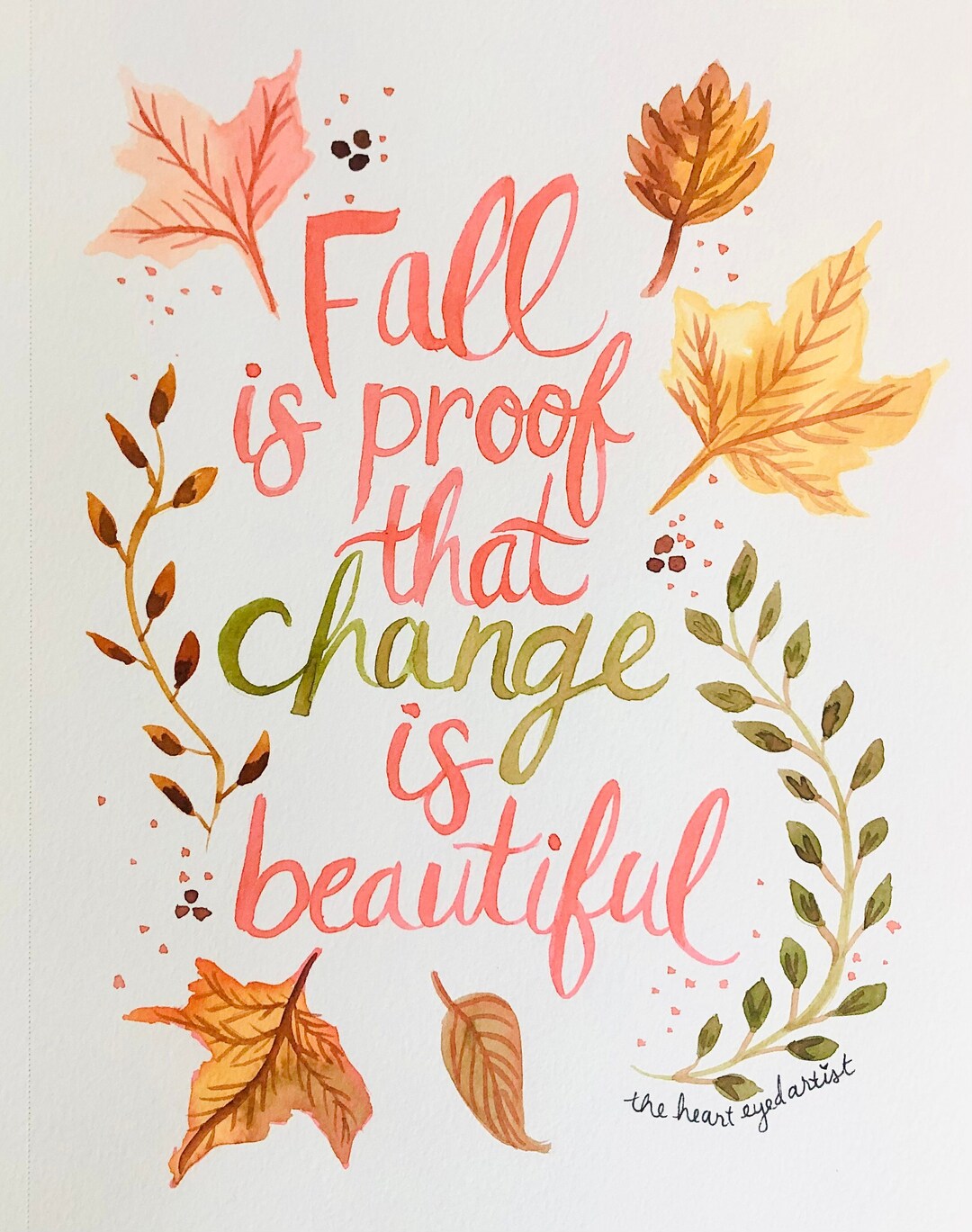 Fall is Proof That Change is Beautiful Original Painting, Fall Art ...