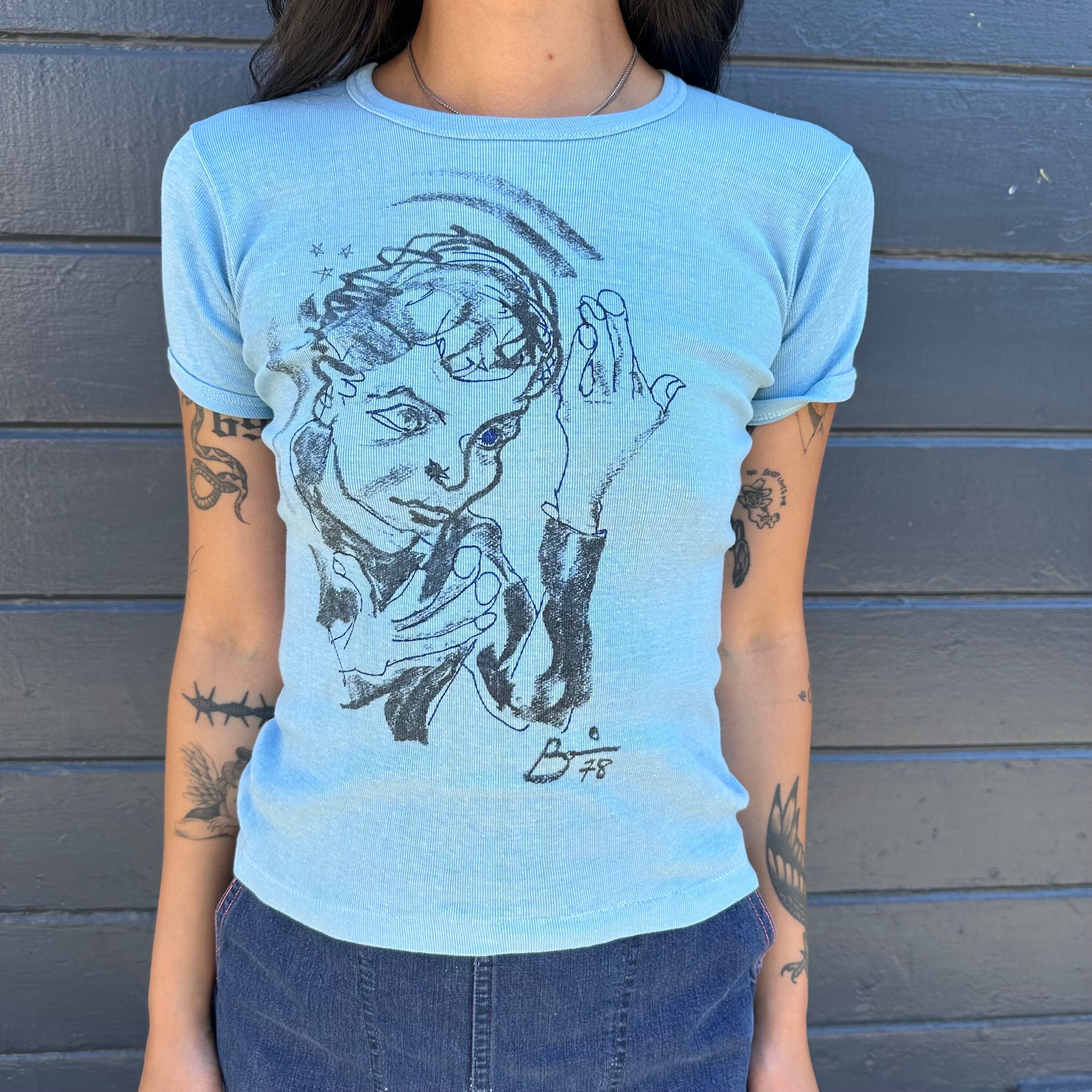 1978 Bowie heroes Schiele Self Portrait Baby Tee - Etsy Australia