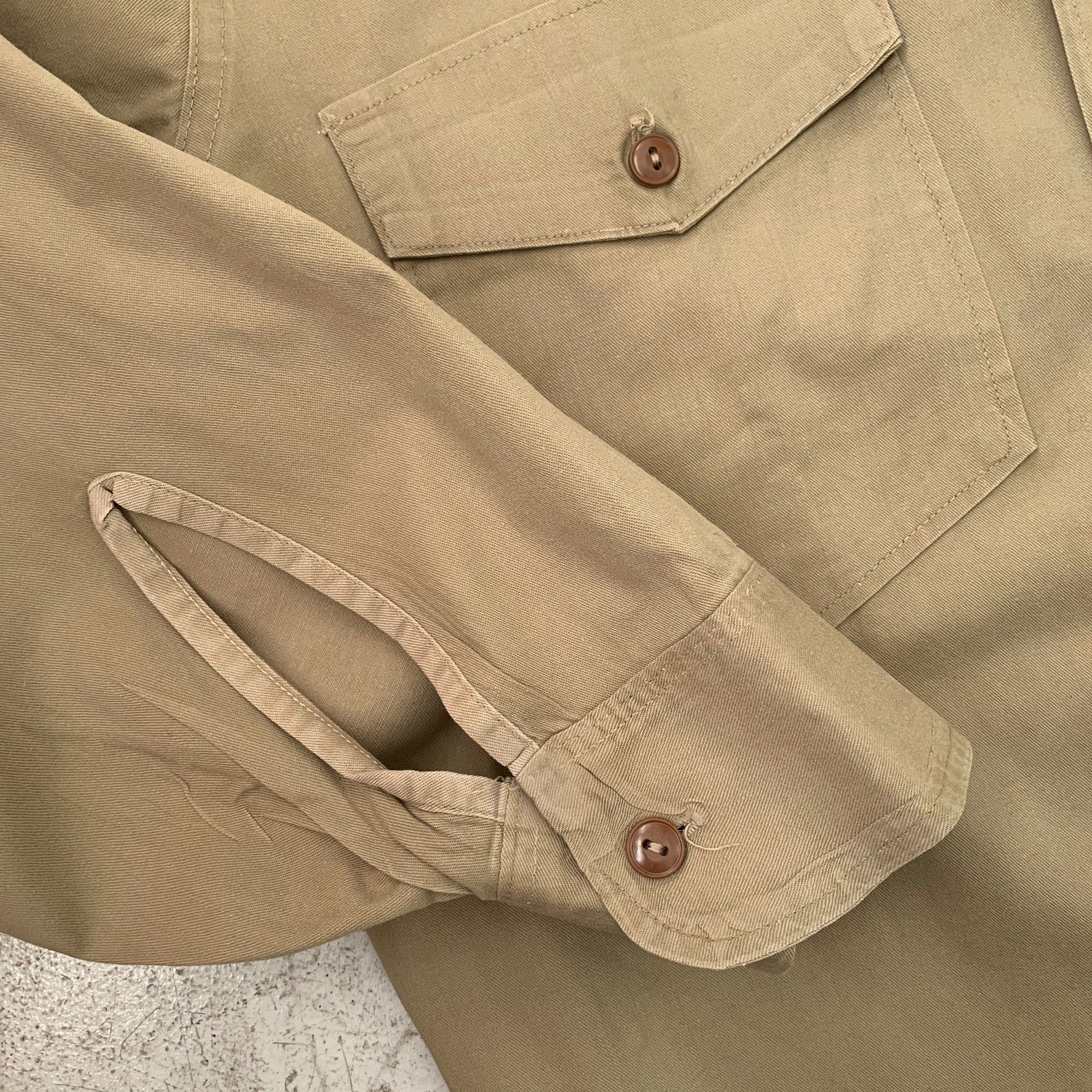 Vintage 40s/50s Dickies Service Khaki Work Shirt! - Etsy