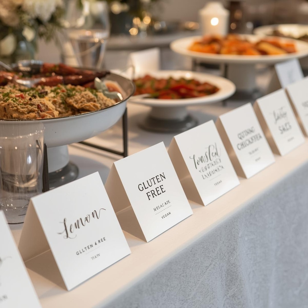 Dietary Restrictions Place Cards - Buffet - Etsy