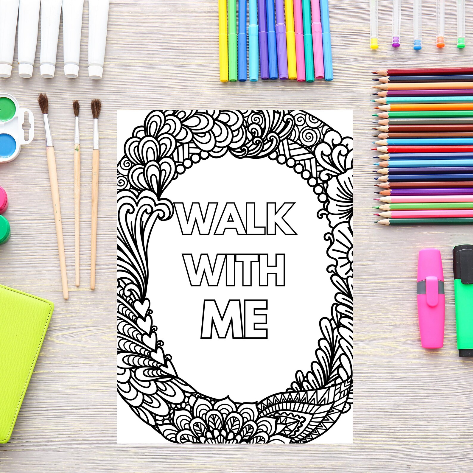 Walk With Me LDS 2026 Youth Theme Coloring Page | Sunday School Primary ...