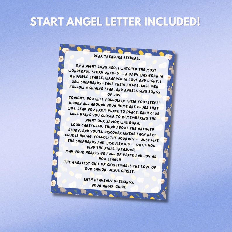 LDS Nativity Christmas Scavenger Hunt Game, 60 Gospel Riddle Cards ...
