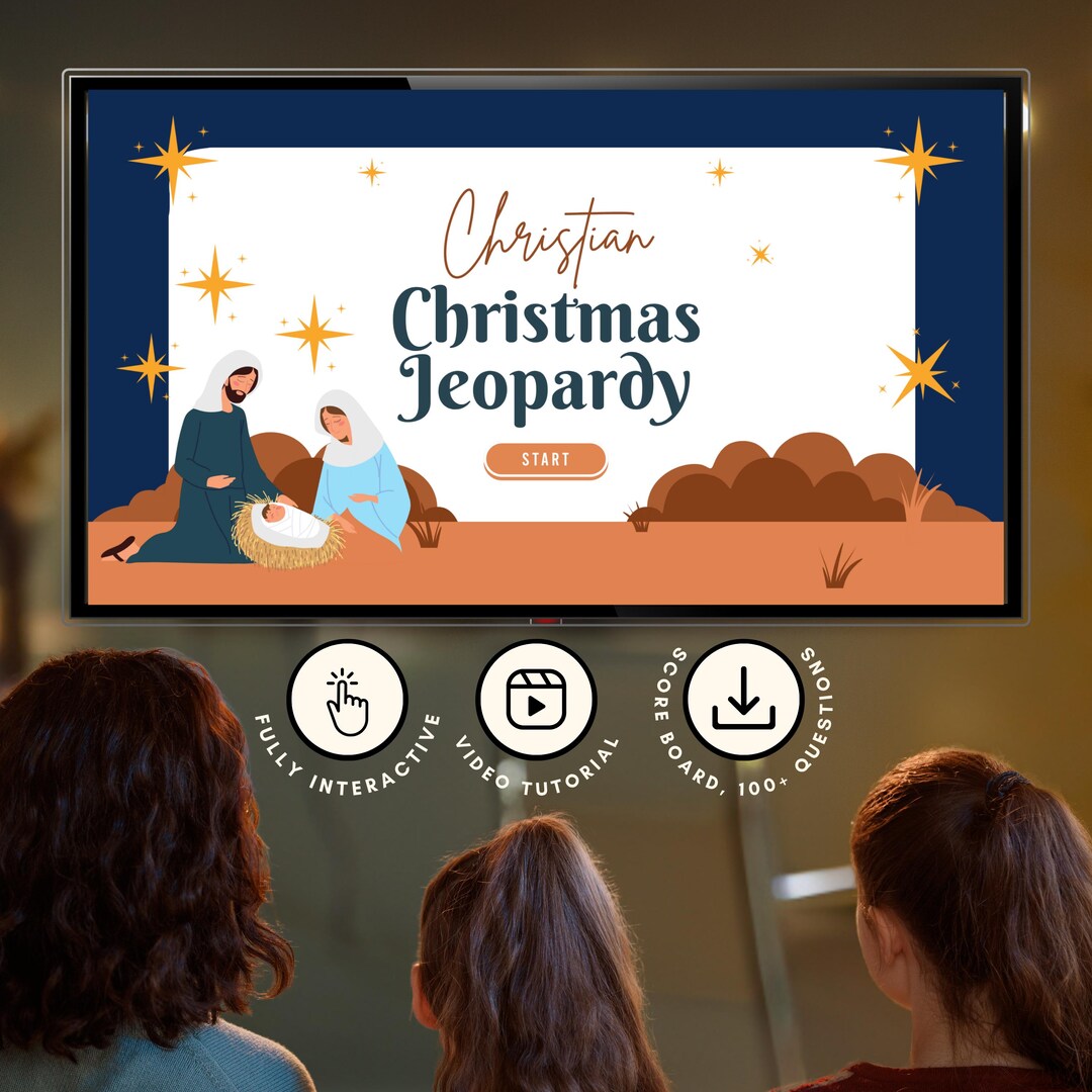 Christian Christmas Bible Jeopardy Game, Interactive Canva Trivia for ...