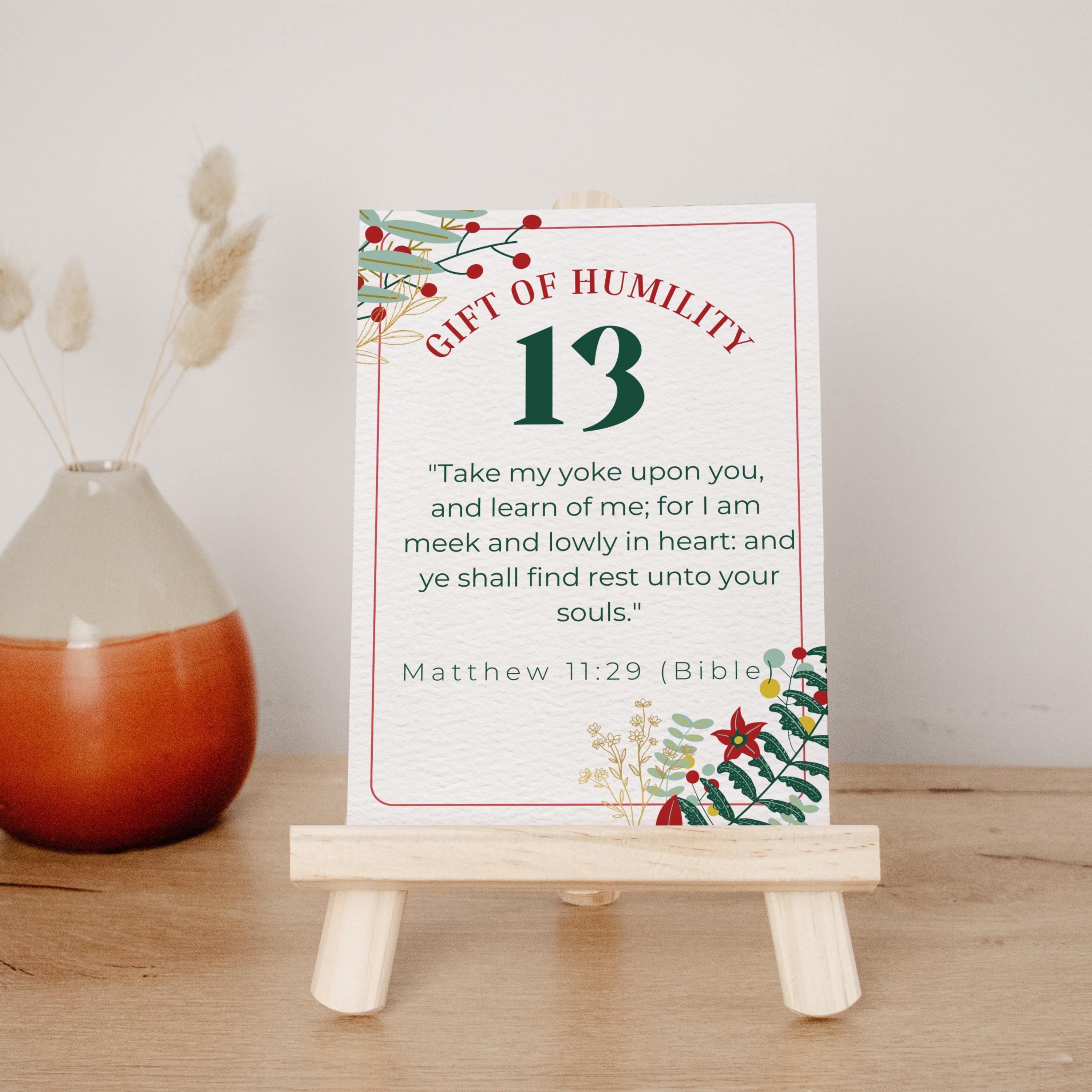LDS 25 Gifts of Christ Advent Printable Cards, Christian Christmas ...