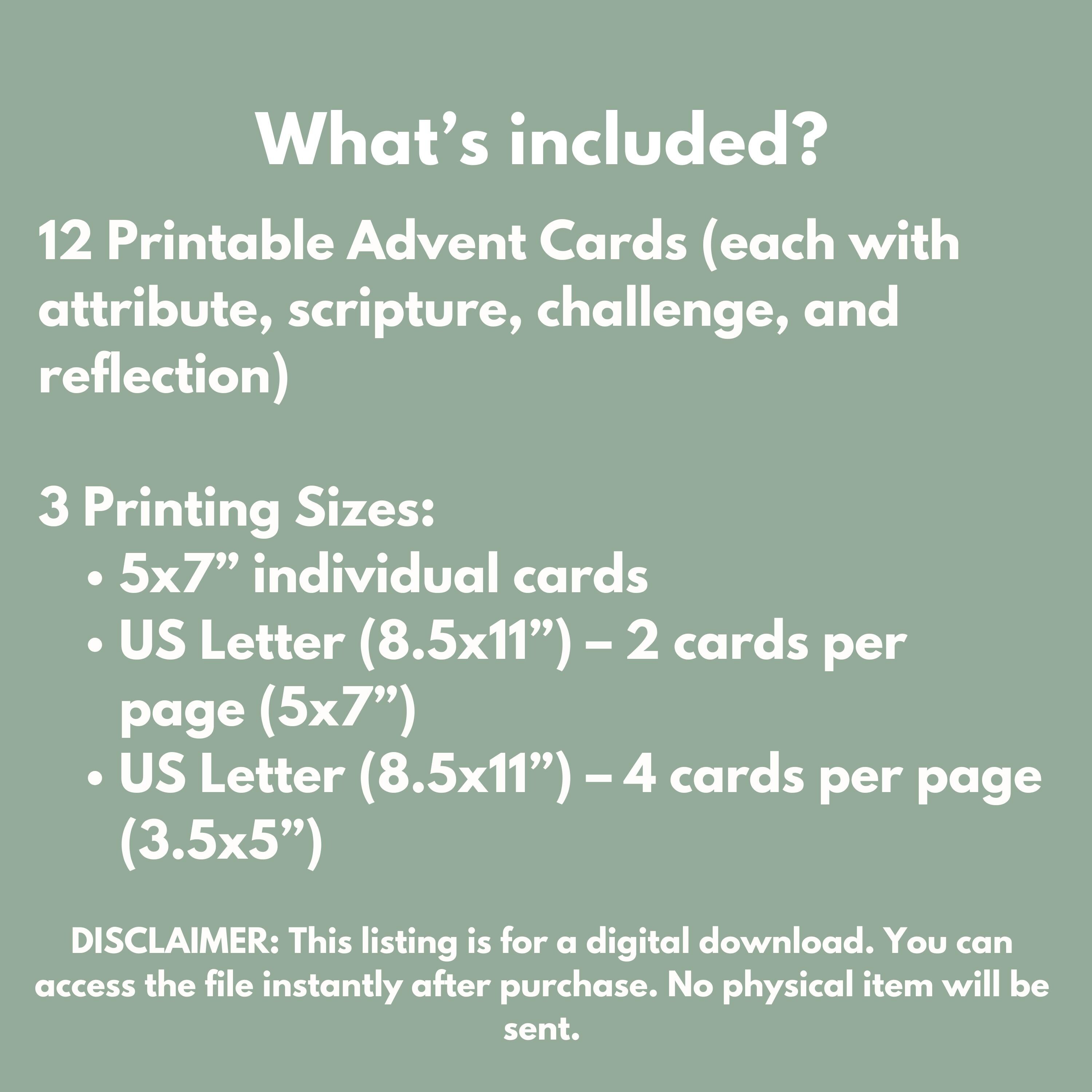 LDS 12 Days of Christlike Attributes Advent Printable, Christ Centered ...