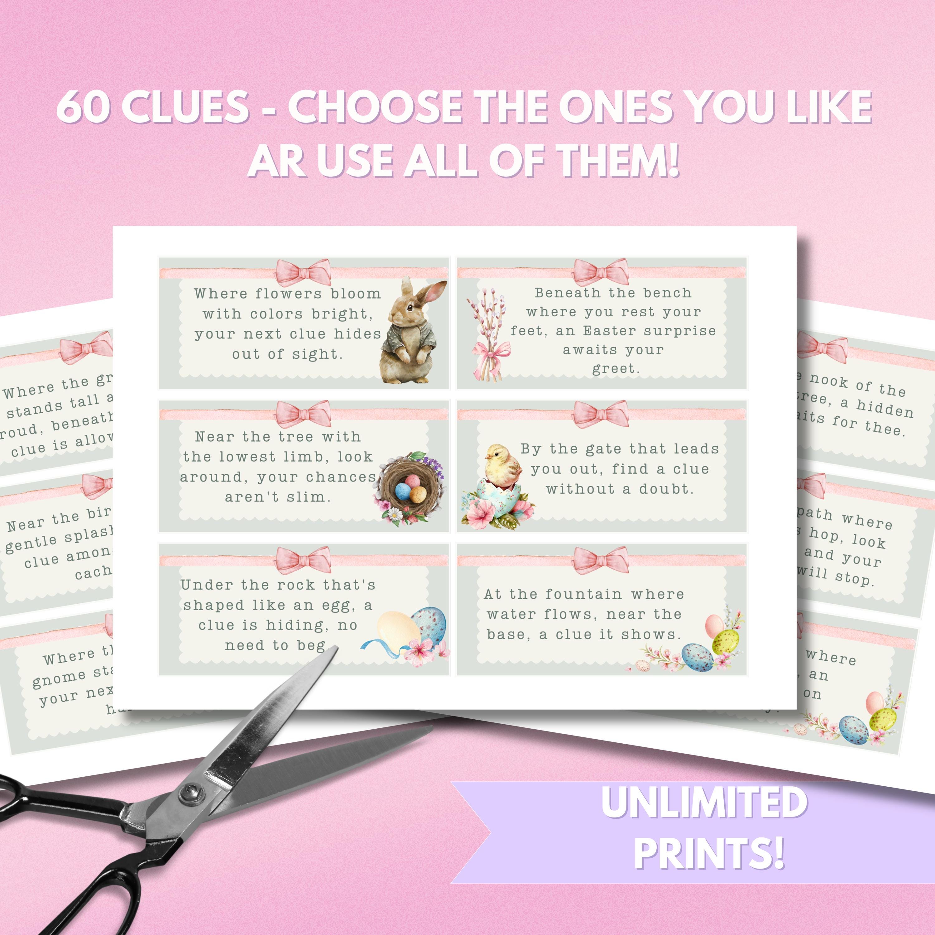 Easter Outdoor Scavenger Hunt for Kids, Printable Easter Treasure Hunt ...