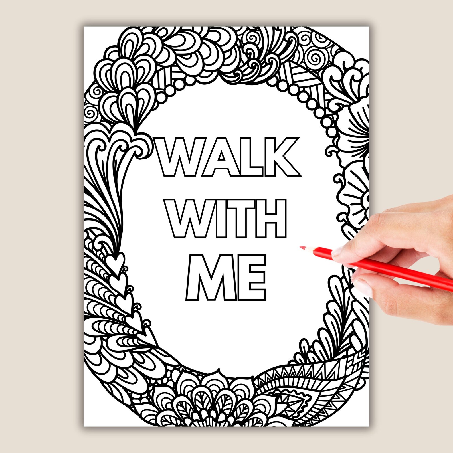 Walk With Me LDS 2026 Youth Theme Coloring Page | Sunday School Primary ...