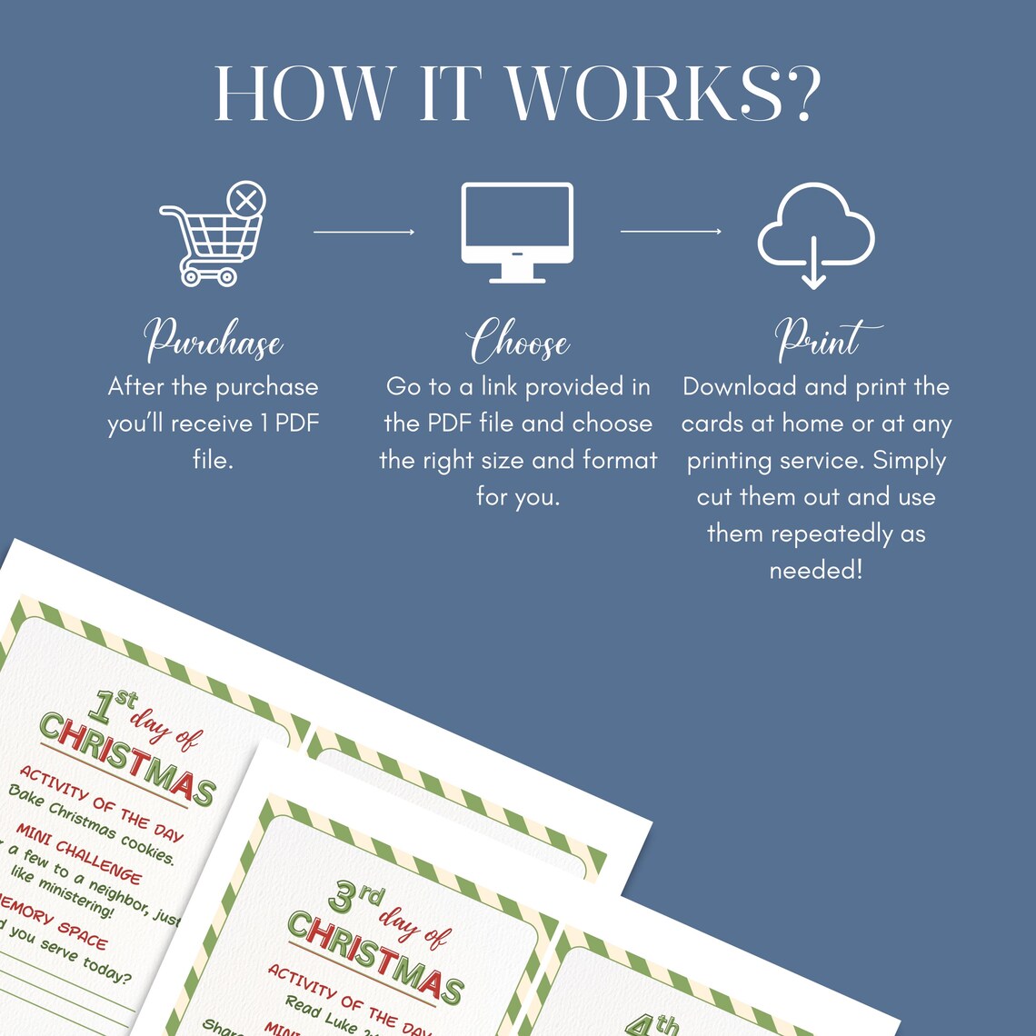 LDS 12 Days of Christmas Advent Activity Cards, Primary & Youth Holiday ...