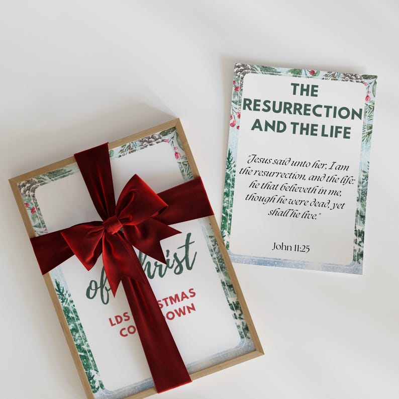 LDS 25 Names of Christ Advent Printable, Christmas Countdown Scripture ...