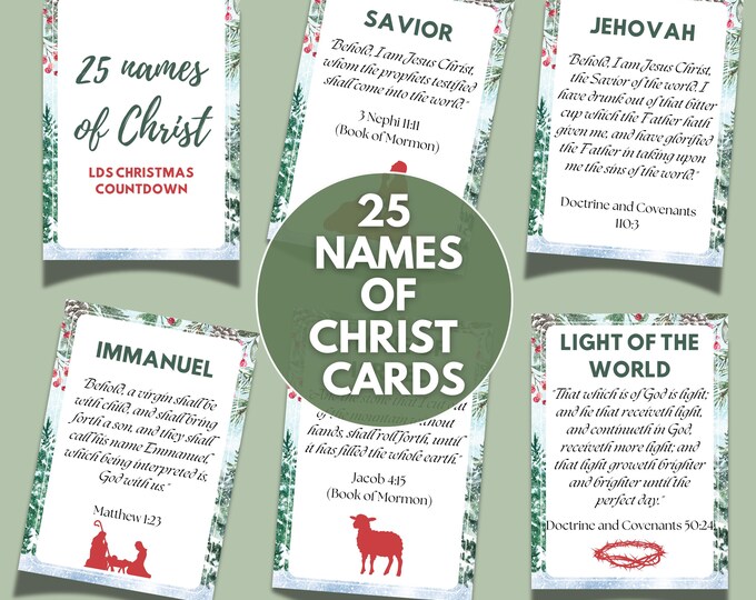 25 Day Nativity Advent Printable Cards, Christian Christmas Story ...