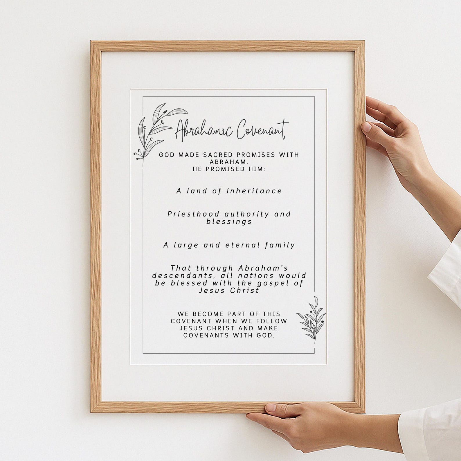 Abrahamic Covenant Printable • LDS Gospel Study Art • Abraham Poster ...